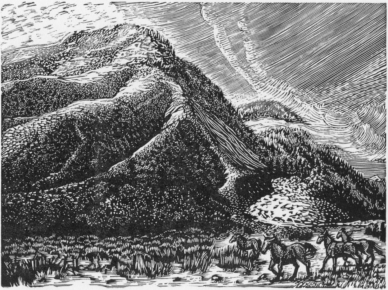 Valley Pencil Drawing